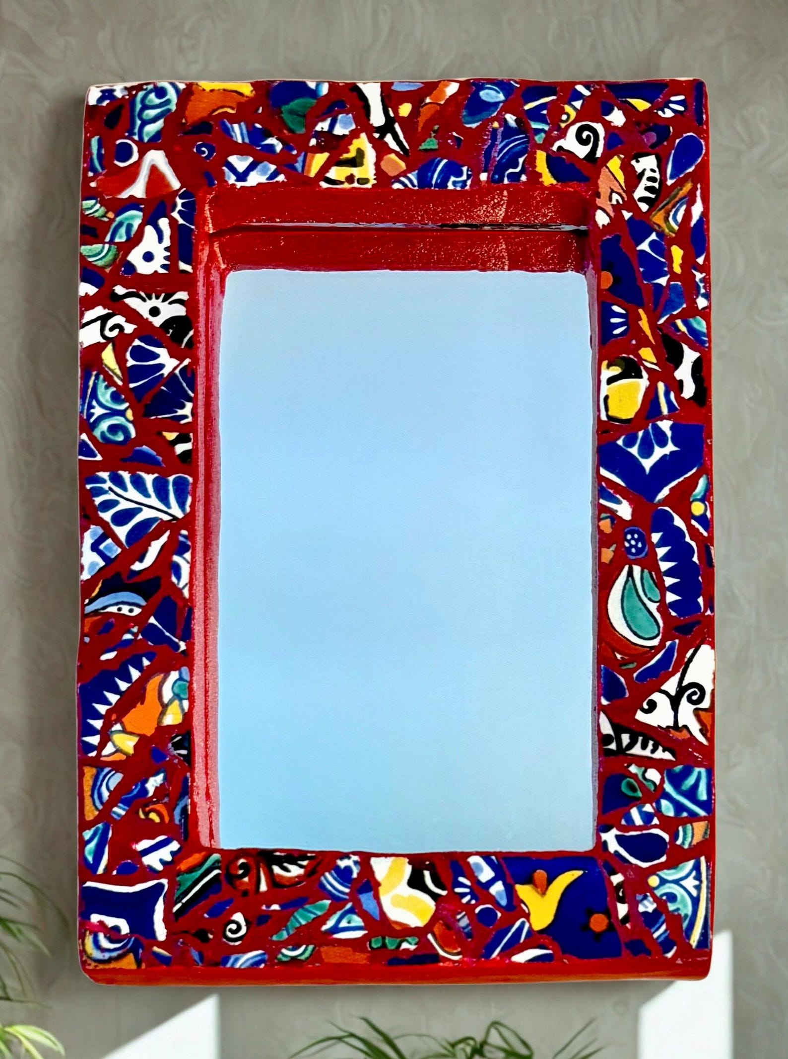 Upcycled Talavera Tile Mirror - Etsy