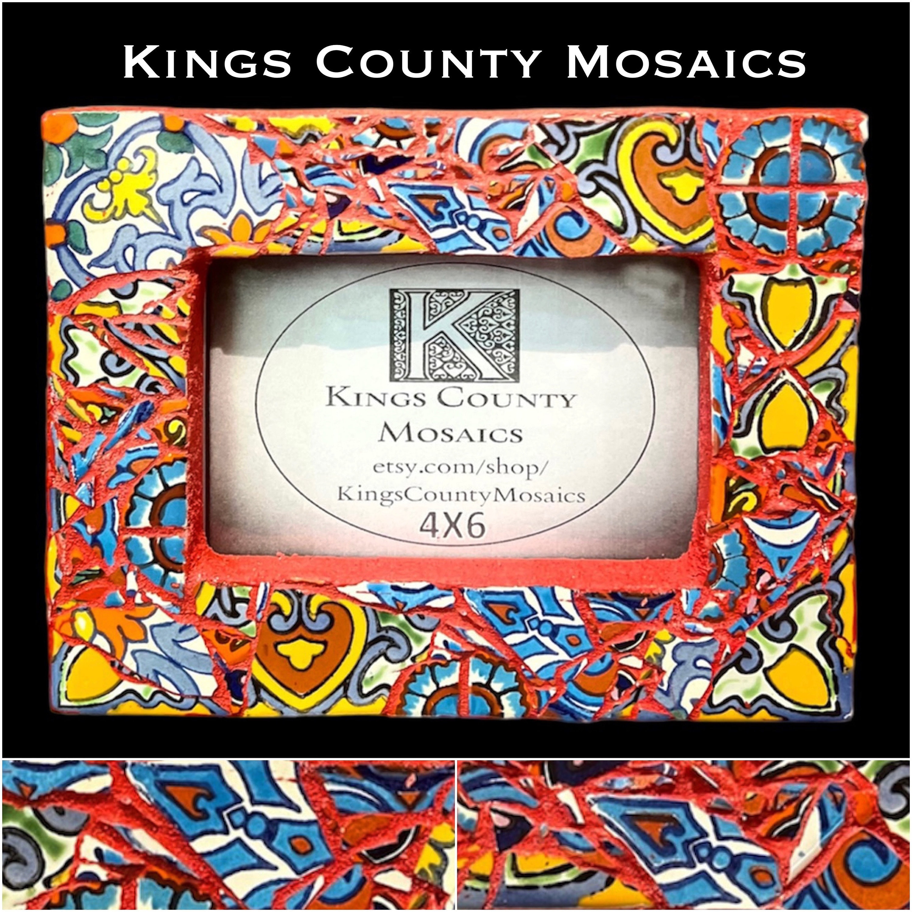 Colorful Talavera Tile Picture Frame - Etsy