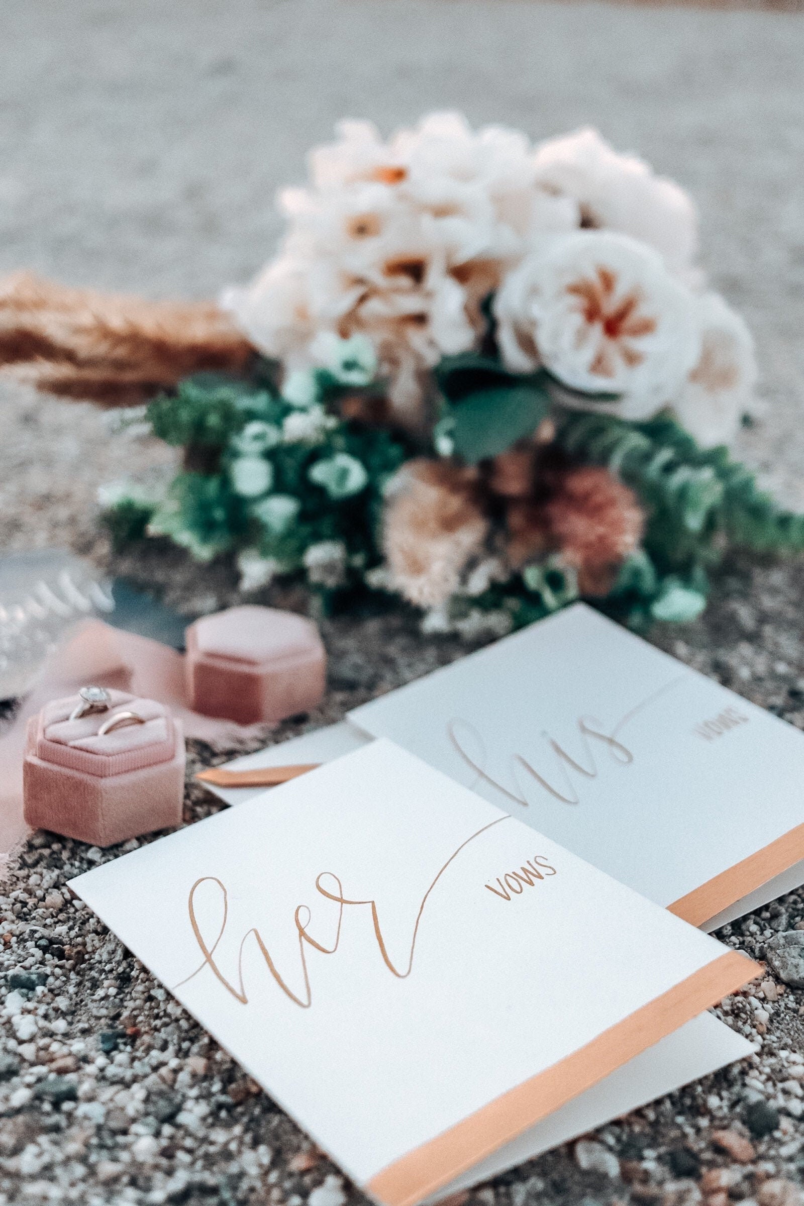 Wedding Vow Cards- Hand Painted and Hand Written - Etsy