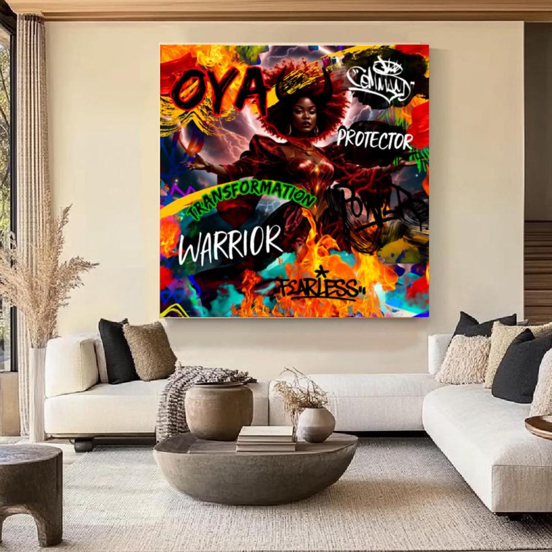 Oya Orisha Spiritual Canvas – Yoruba Goddess of Death, Rebirth ...