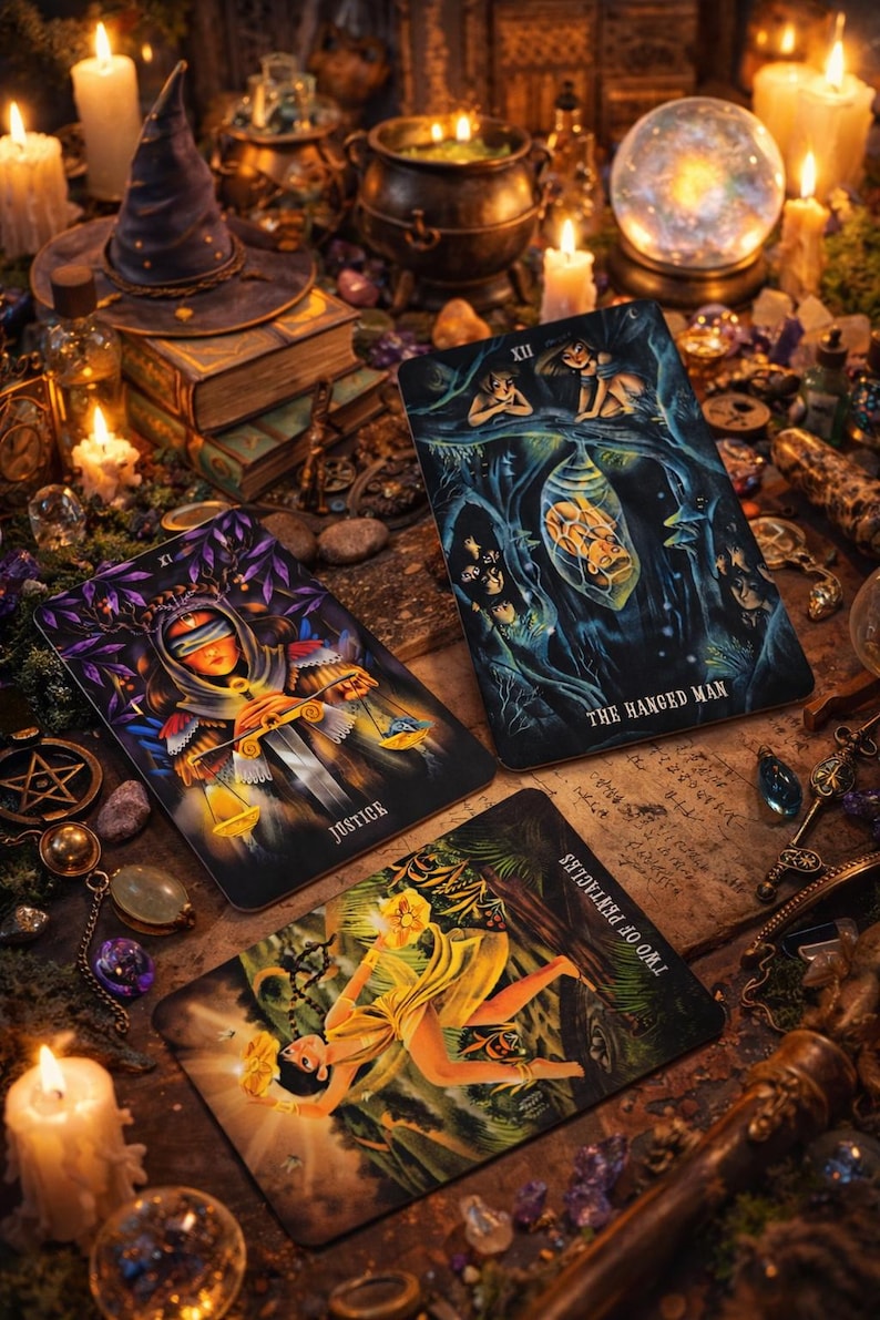 Fairy Tale Enchanted 78 Card Tarot Deck W/ Lepidolite Stone – Magical ...