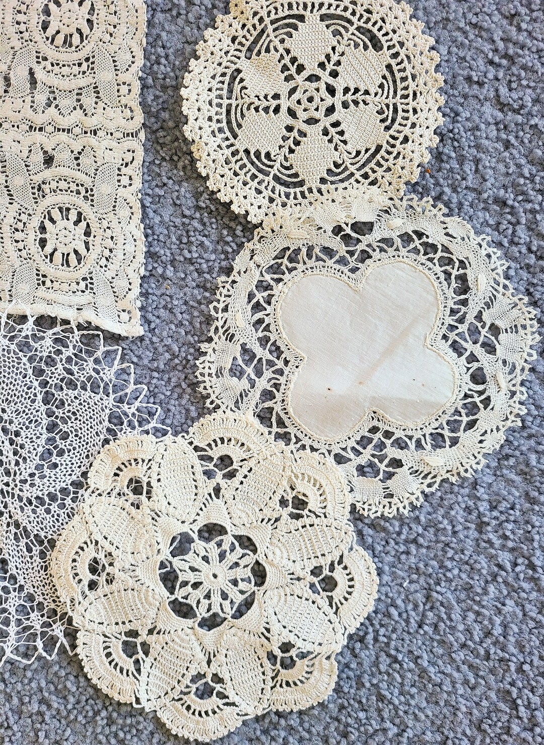 Handmade Lace and Crocheted Doilies Lot, Antique and Vintage - Etsy
