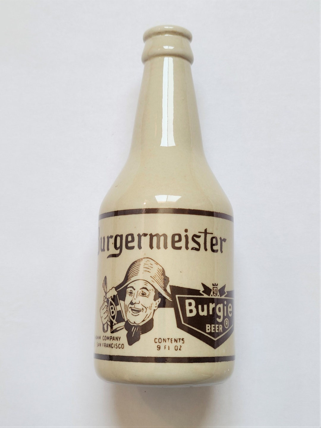 Vintage burgie Burgermeister Beer Stoneware Bottle, USA - Etsy