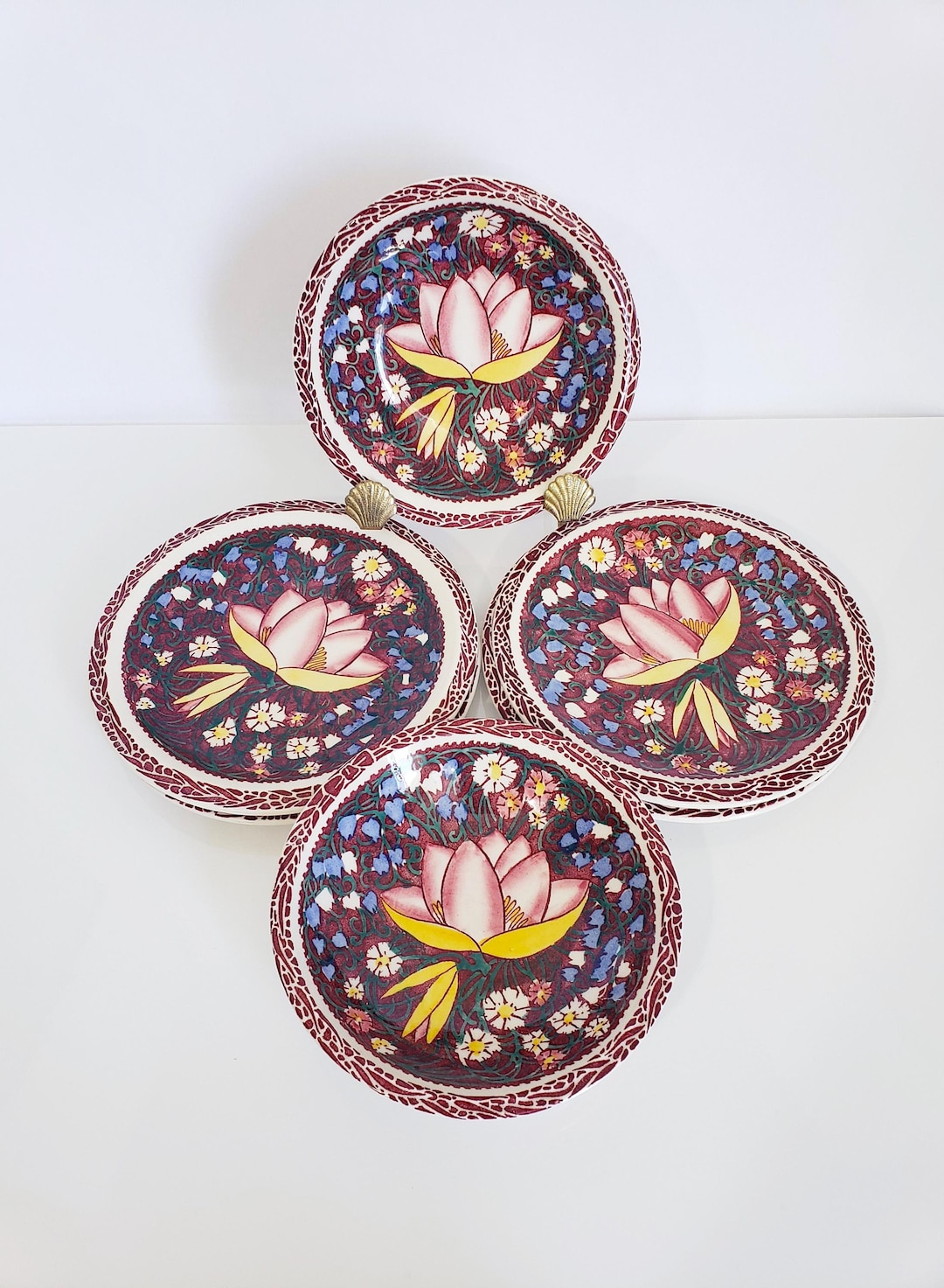 1940s Vernon Kilns "lei Lani" Don Blanding China 3 Bread Plates, 2 ...