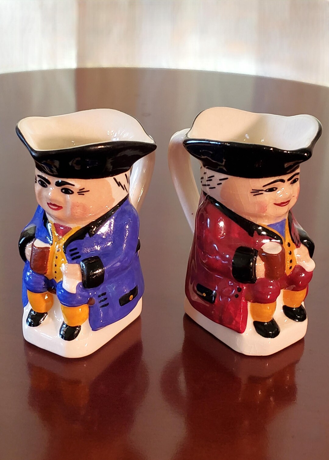 Antique Toby Jugs Small Seated Colonial Men, Ceramic Set of 2 - Etsy