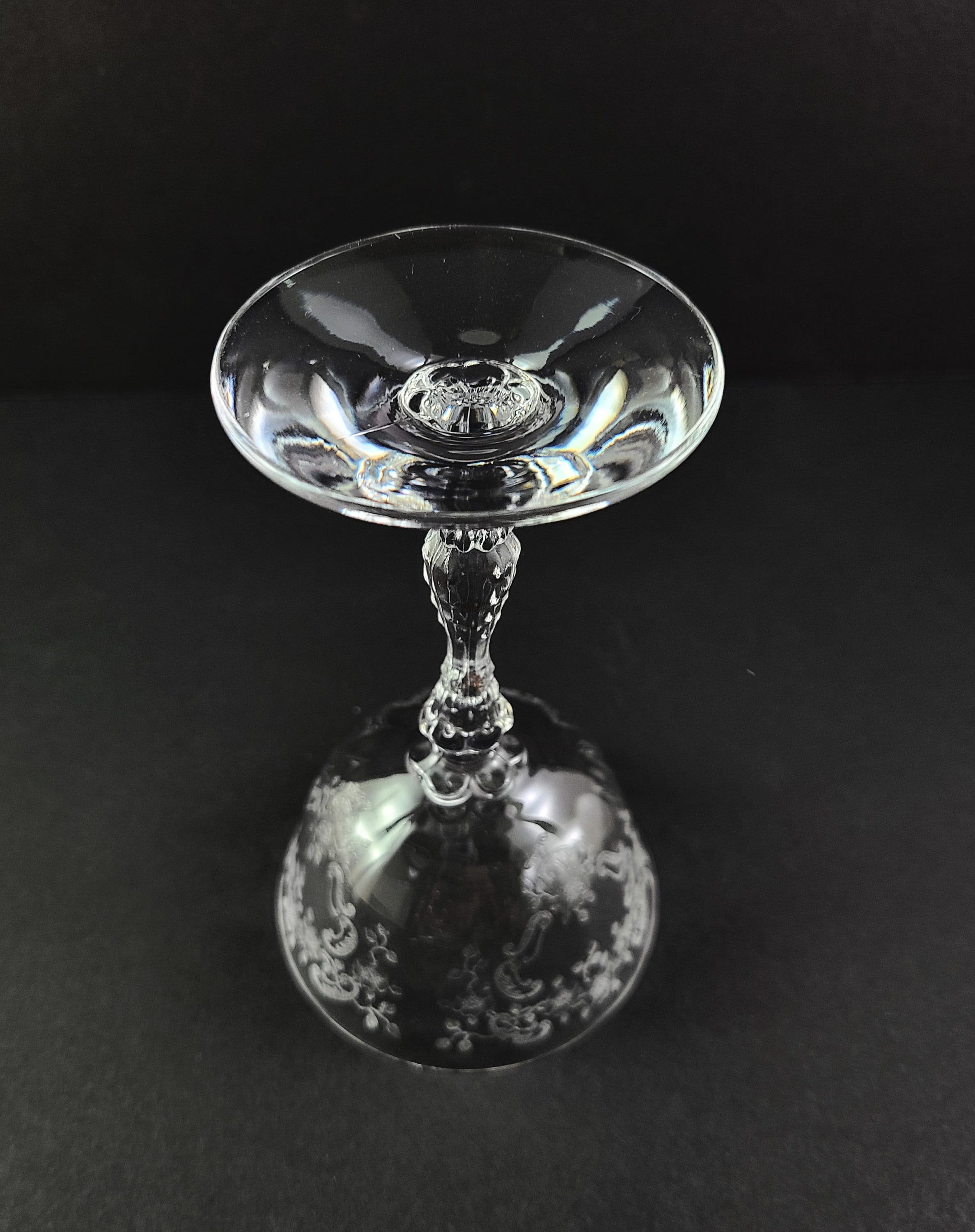 Fostoria 1940s Meadow Rose Master Etching Single Cocktail Glass, USA - Etsy