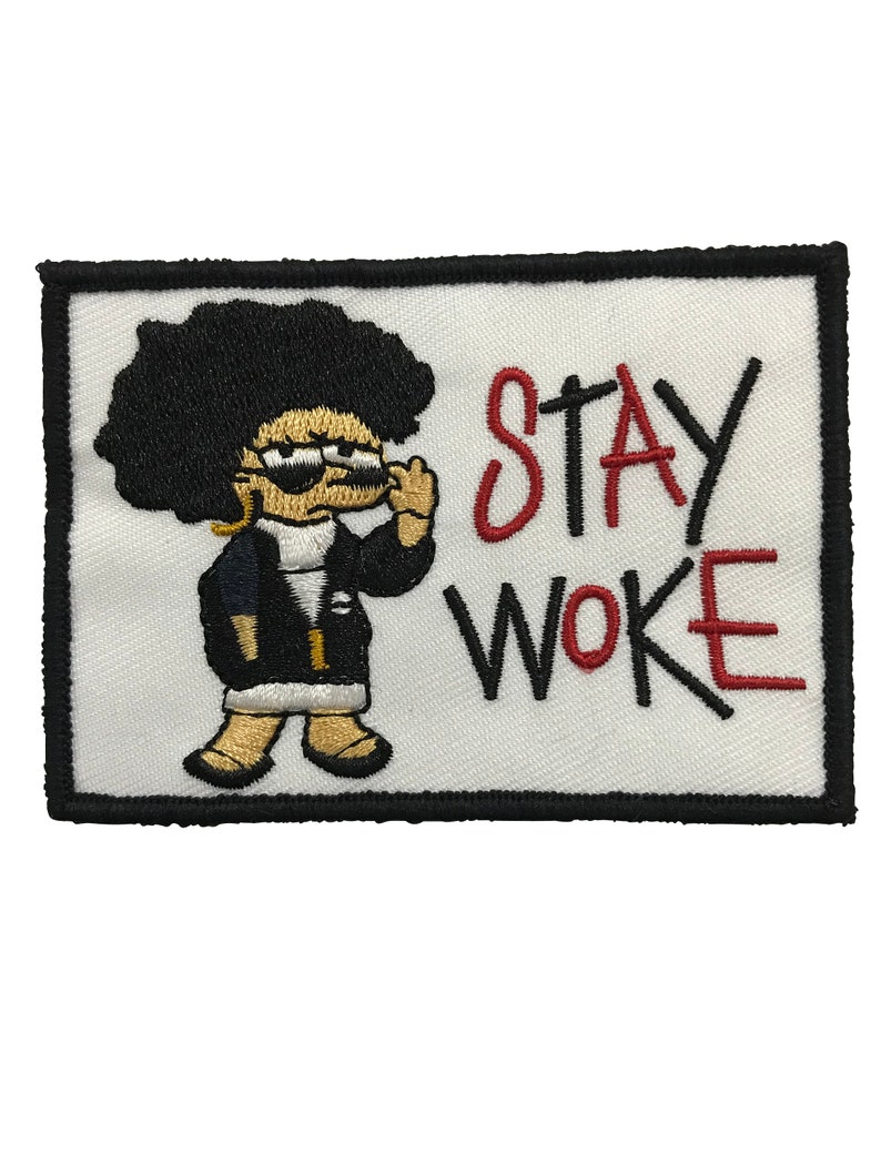 Stay Woke Embroidered Patch Simpsons Custom Patch BLM Black Lives ...