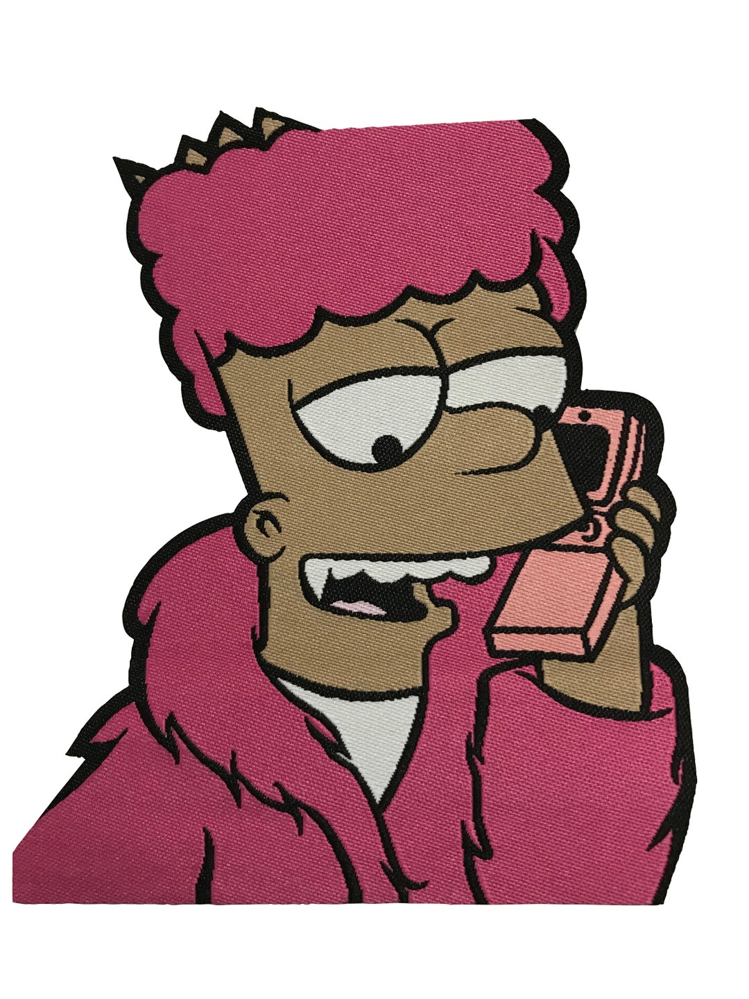 Paid in Full Camron Woven Custom Patch Bart Simpson the Simpsons Pink ...