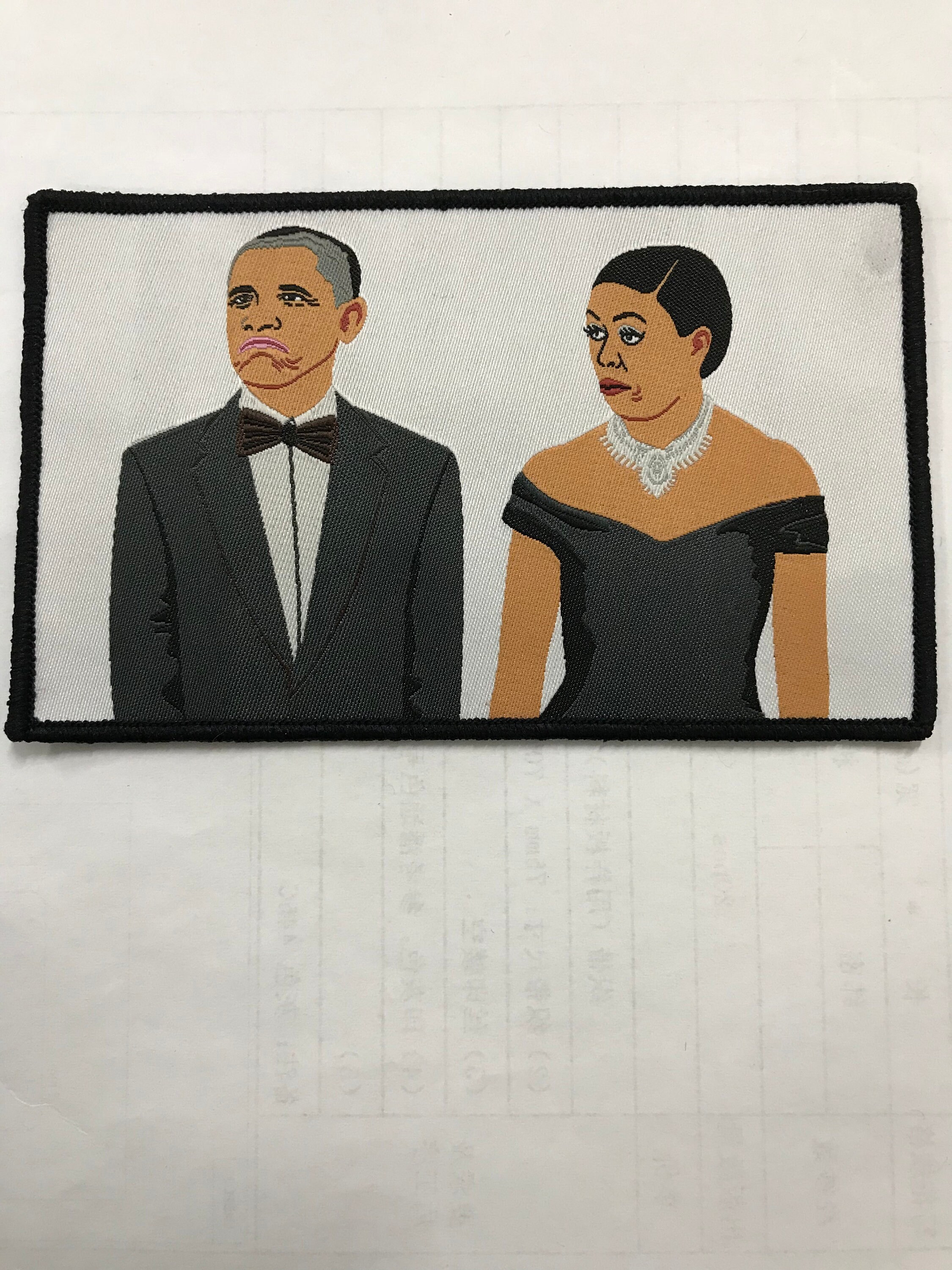 Barack and Michelle Obama Inspired Custom Woven Patch Hip Hop President ...