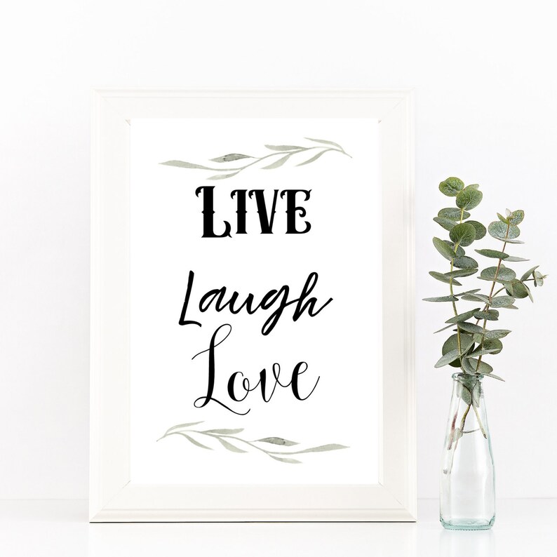 Live Laugh Love Art Printable DIGITAL DOWNLOAD - Etsy