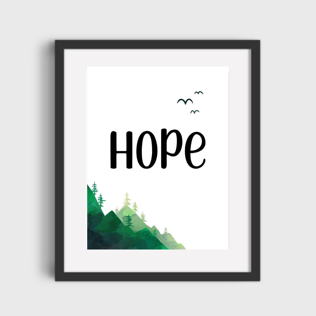 Inspiring Art Print Hope Printable Art DIGITAL DOWNLOAD - Etsy