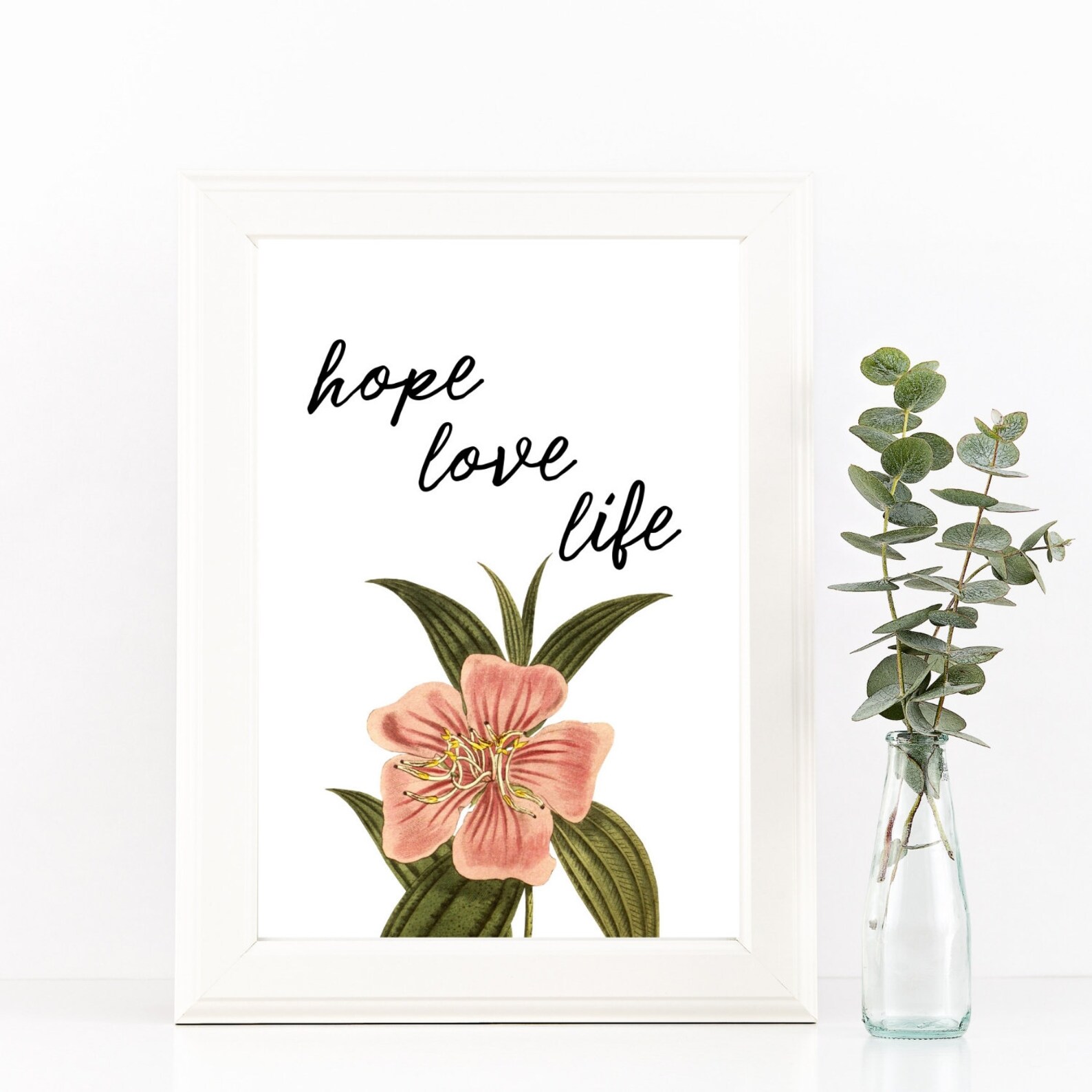 Hope Love Life Art Printable DIGITAL DOWNLOAD - Etsy