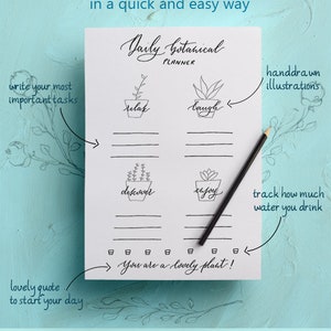Daily Printable Planner Botanical Printable Planner - Etsy