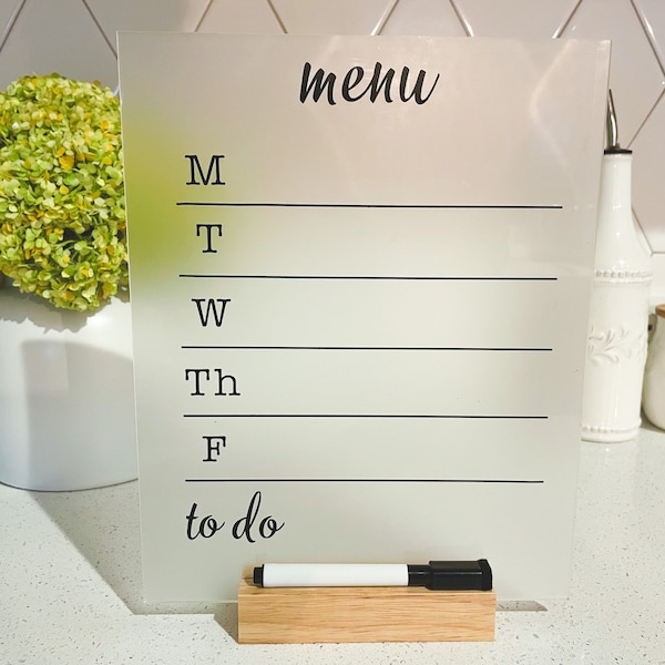 Dry Erase Menu Board - Etsy