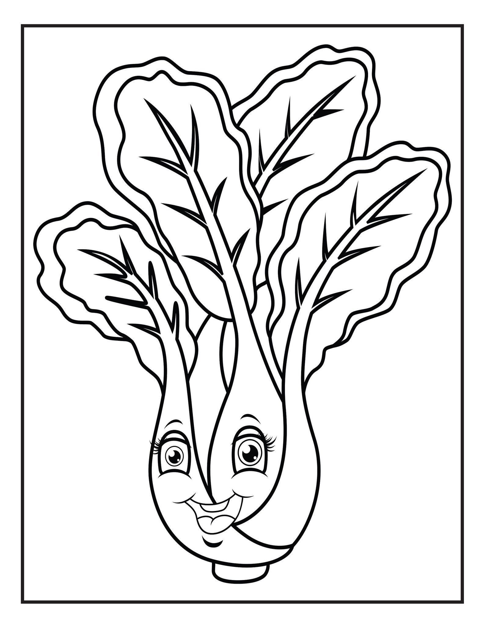 16 Vegetable Coloring Pages - Etsy