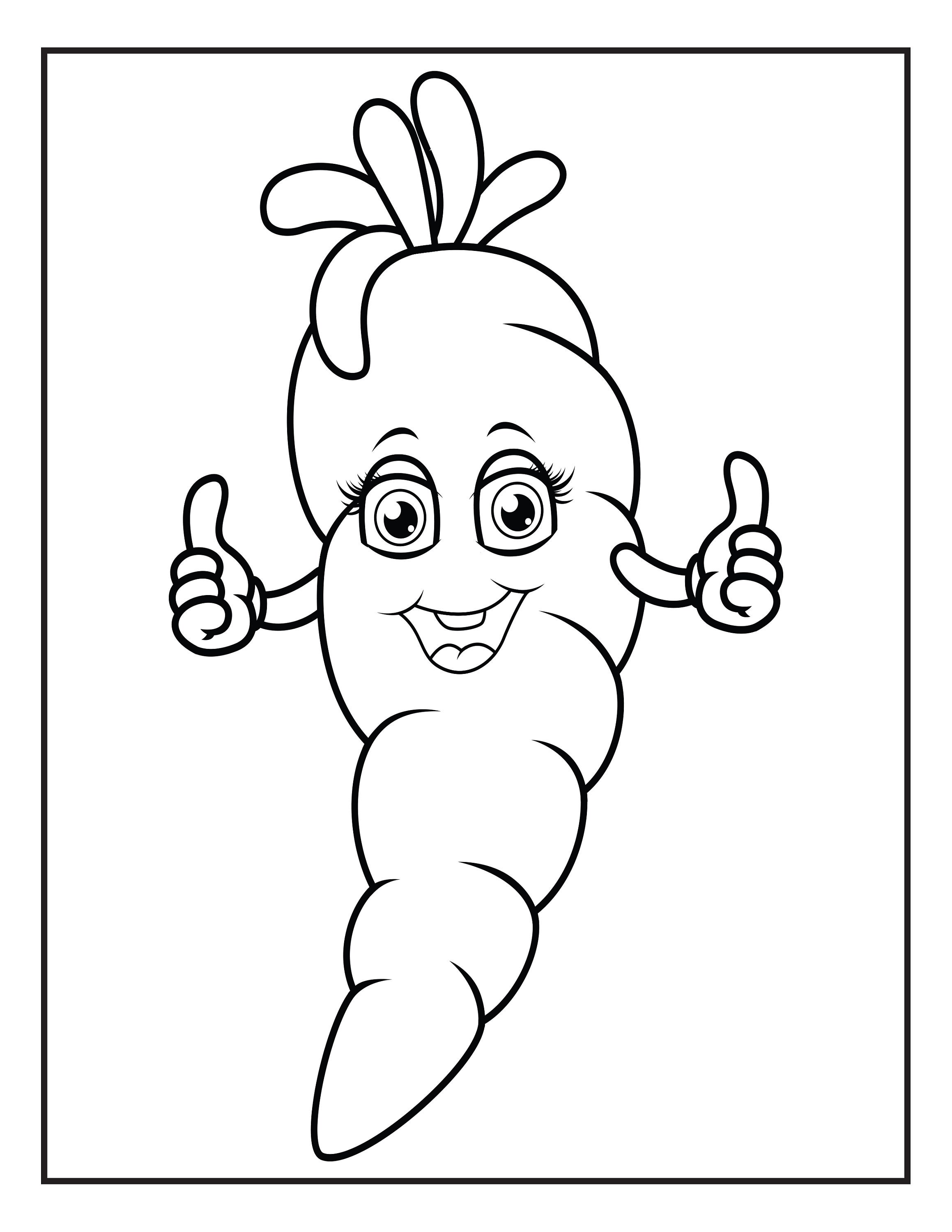 16 Vegetable Coloring Pages - Etsy