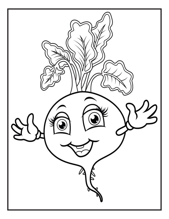 Beet Coloring Page