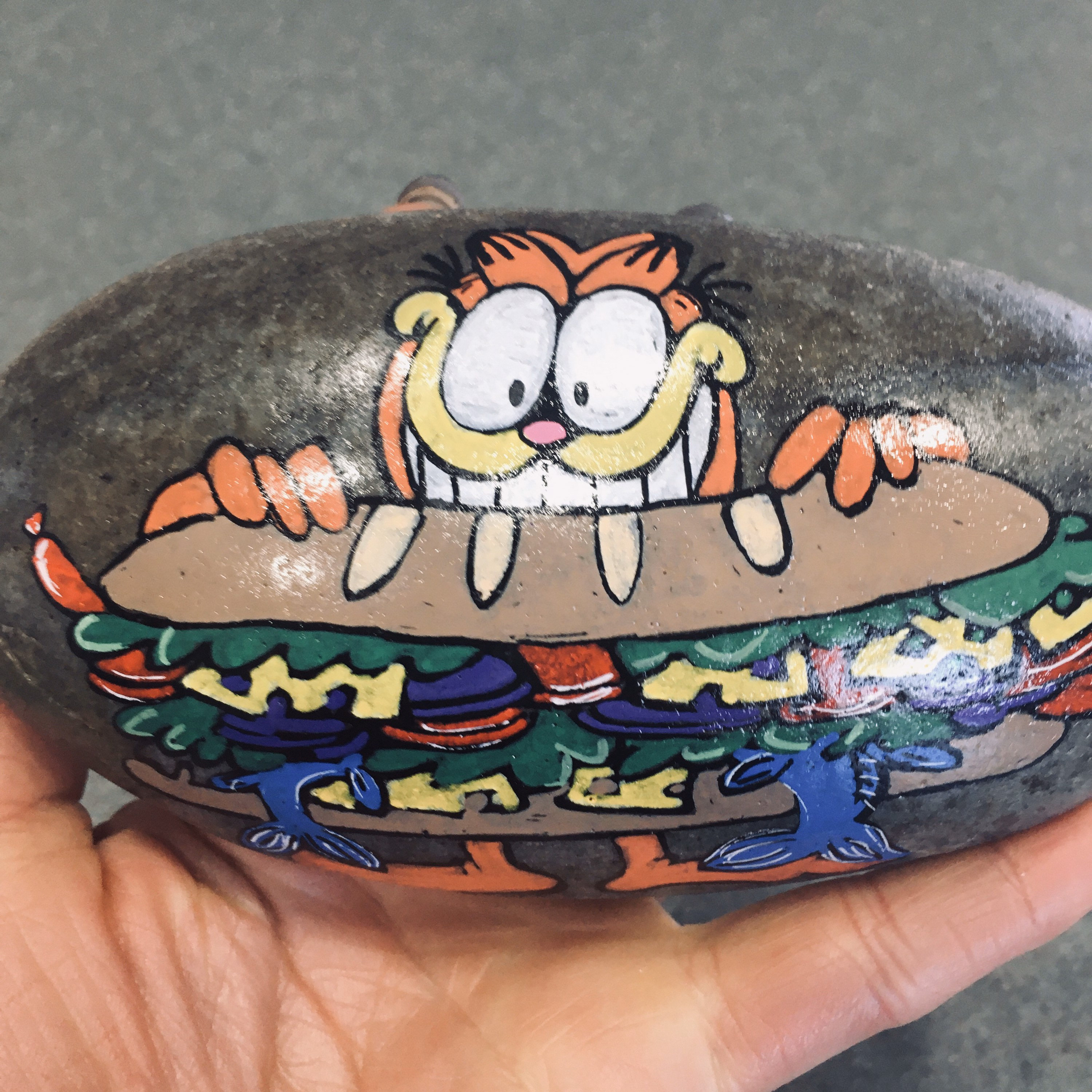 Garfield With Sandwich - Etsy