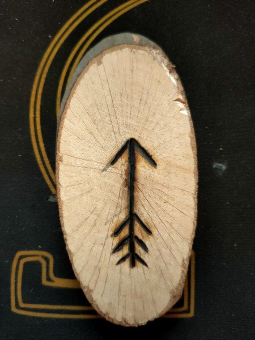 Pendant With the Native American Symbol of the Spire on Oak - Etsy