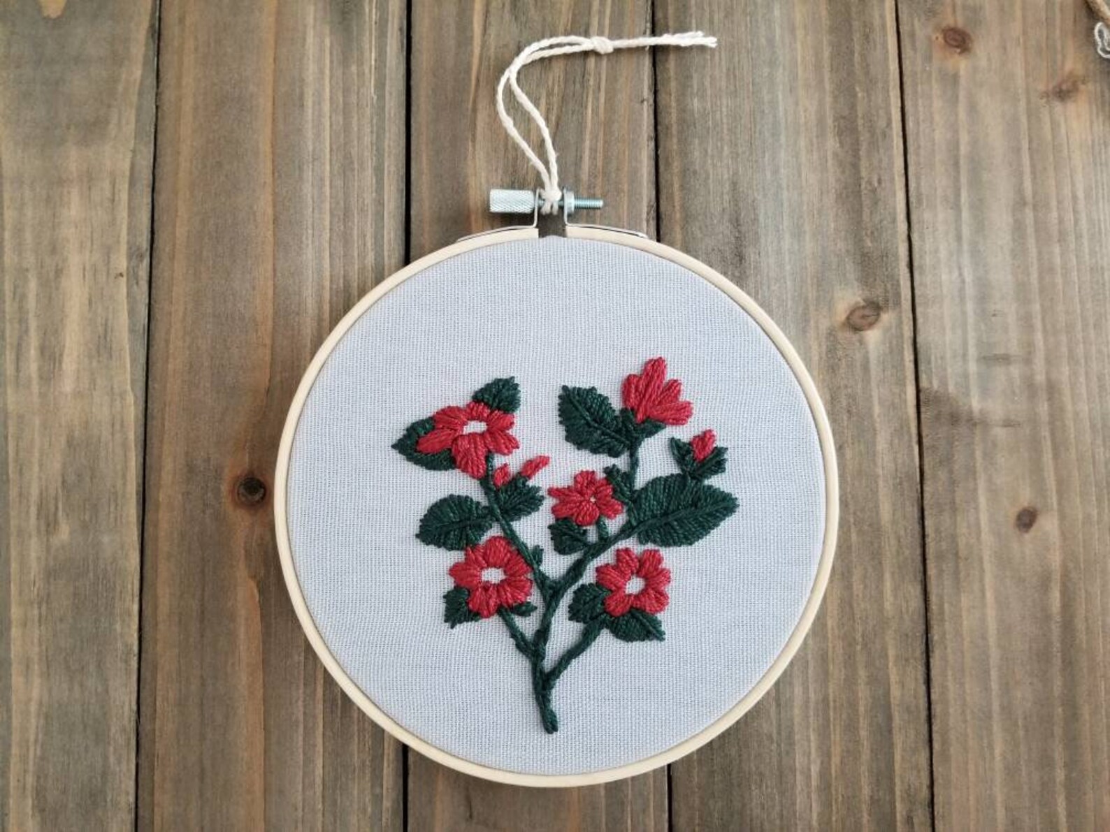 Embroidery Hoop, Embroidery Hoop Decor, Floral Wall Decor, Floral Cross ...
