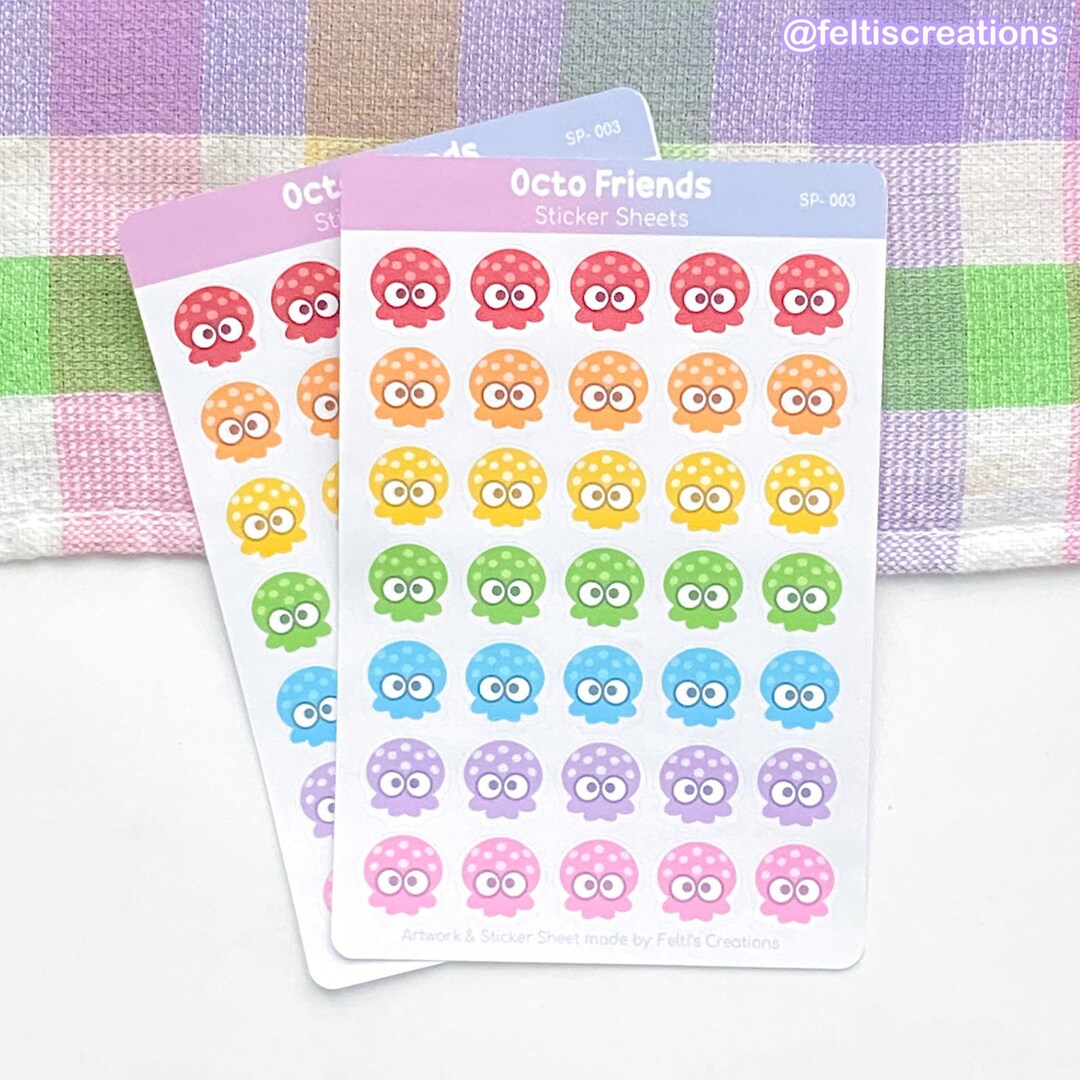 Octo Friends Sticker Sheet - Etsy