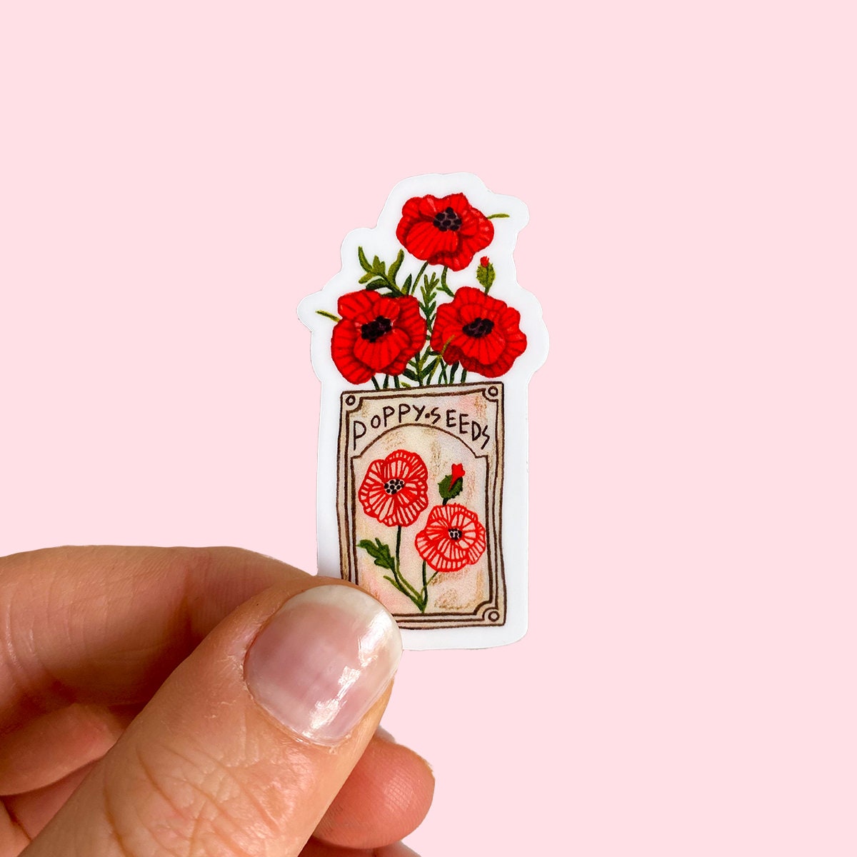 Poppy Seeds Vinyl Sticker - Etsy