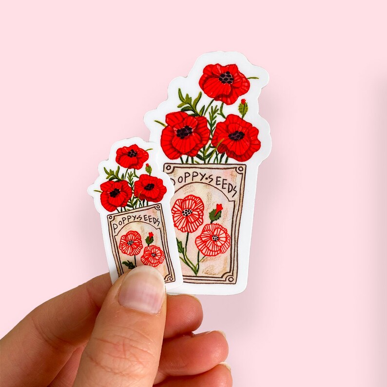 Poppy Seeds Vinyl Sticker - Etsy