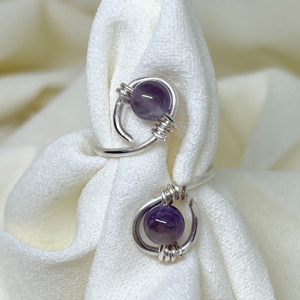 Adjustable Crystal Ring Wire Wrapped Crystals Gifts for Her - Etsy