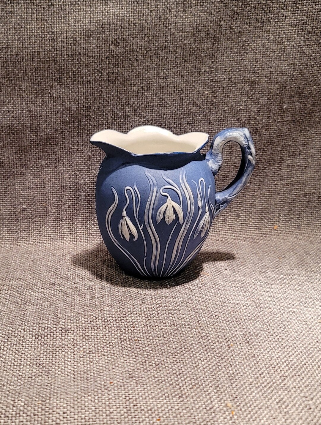 Shafer and Vater Blue and White Jasperware Bud Vase - 6" Tall - Etsy
