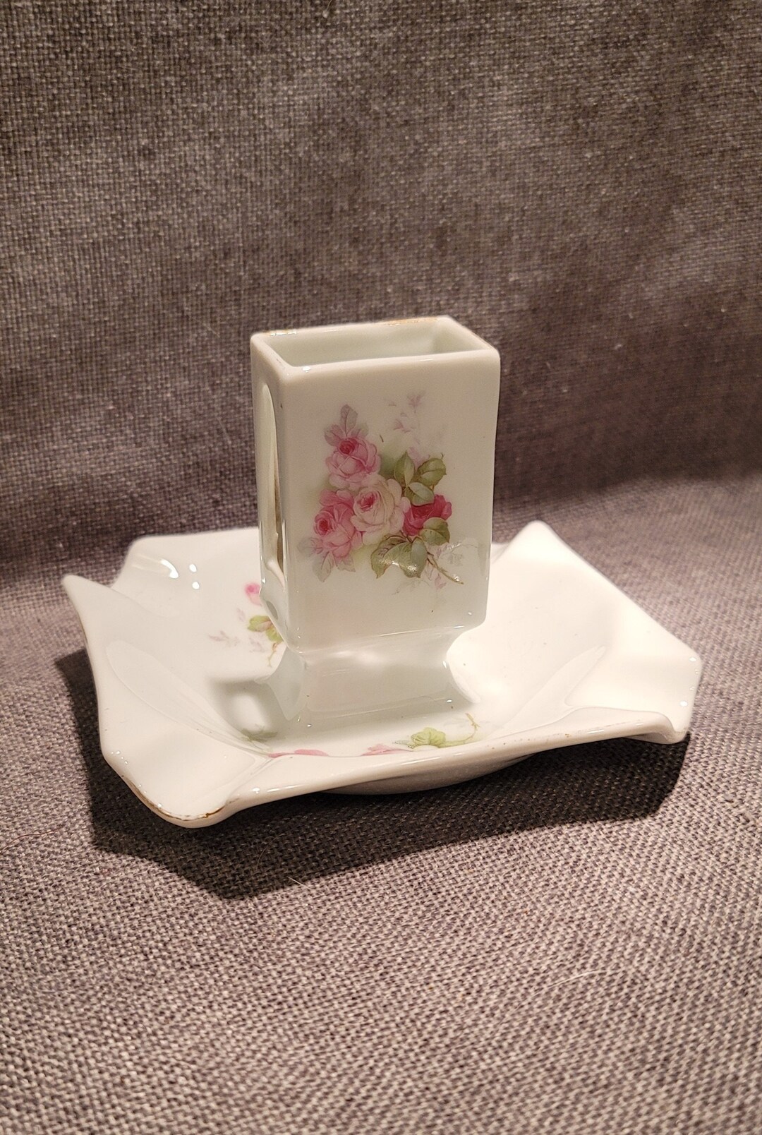 Antique Schwarzburg Porcelain Matchbox Holder and Ashtray 12127 ...