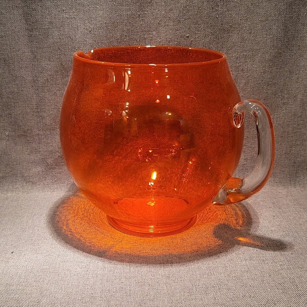 Orange Glass Pitcher - Etsy