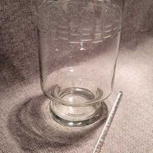 Princess House Etched Martini Cocktail Pitcher With Stirrer - Holds ...