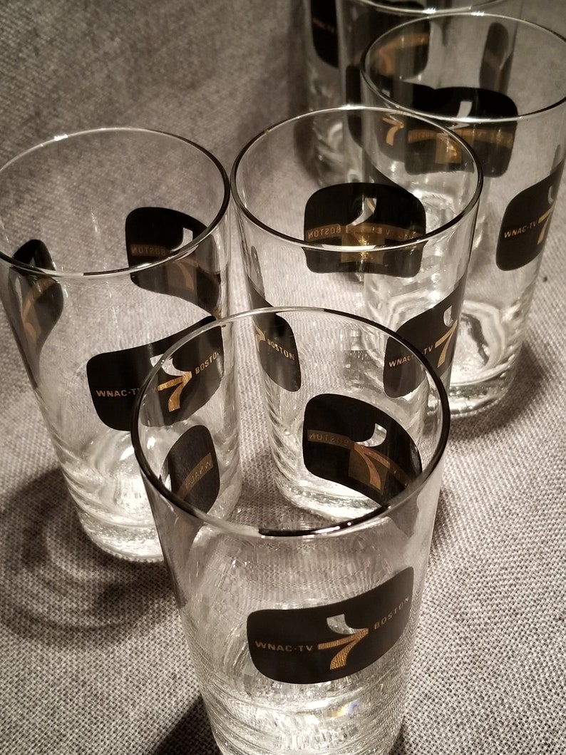 Six WNAC-TV Boston Glasses Defunct Television Station as of - Etsy