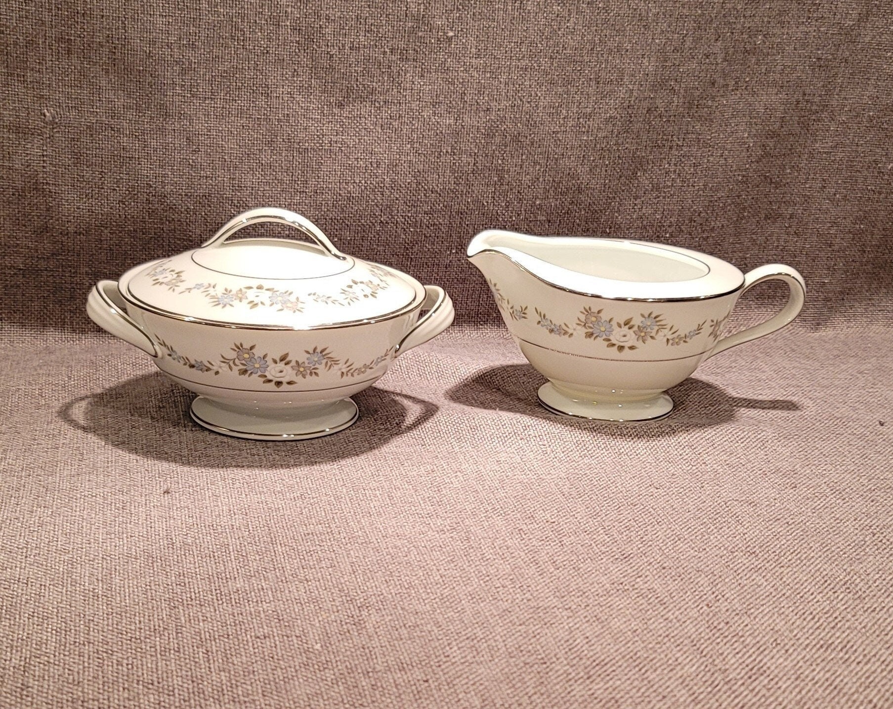 Vintage Noritake Cream and 2 Piece Sugar Bowl - Leonore Pattern 6676 - Etsy
