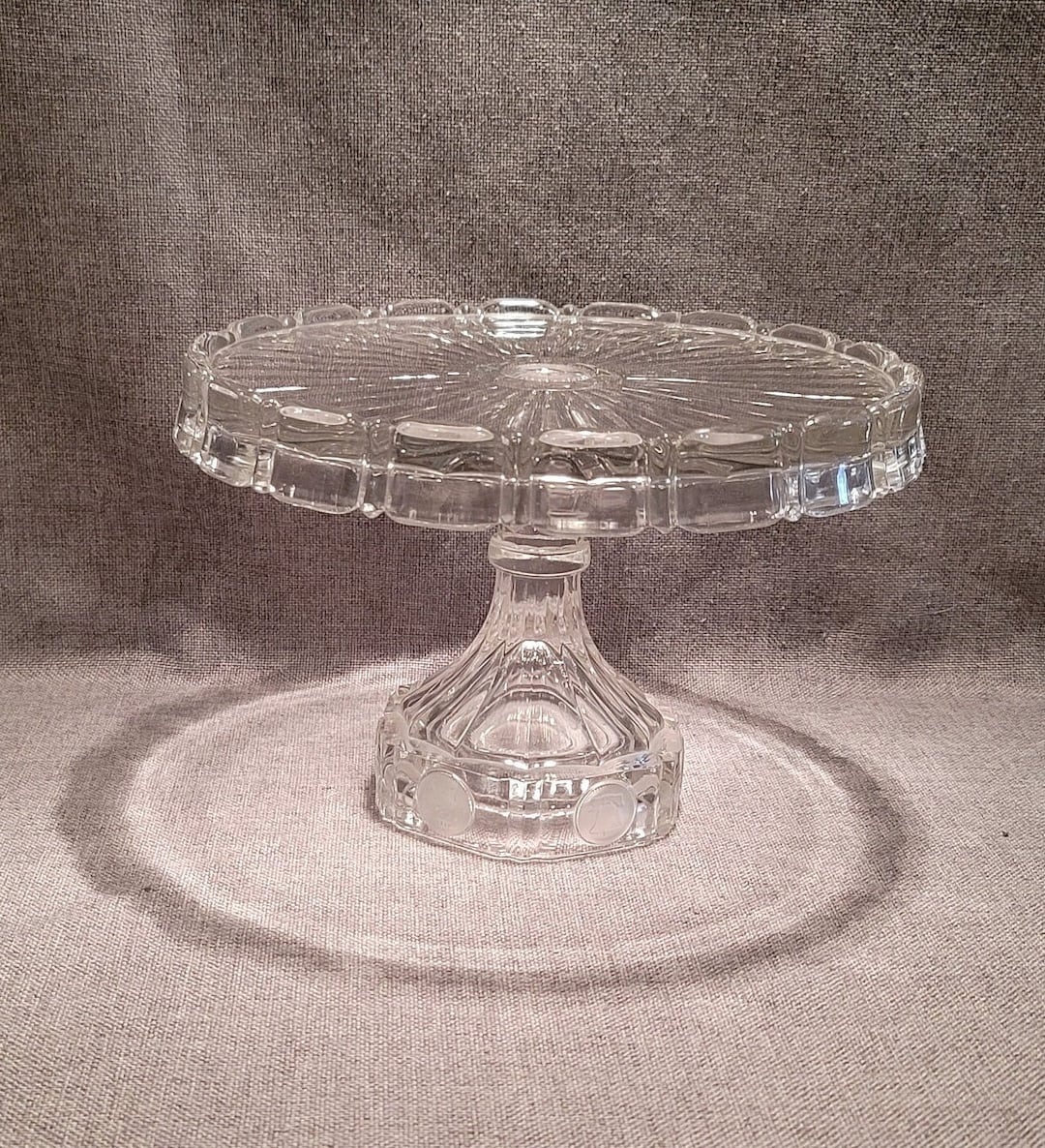 Fostoria Coin Pedestal Cake Stand Plate - Etsy