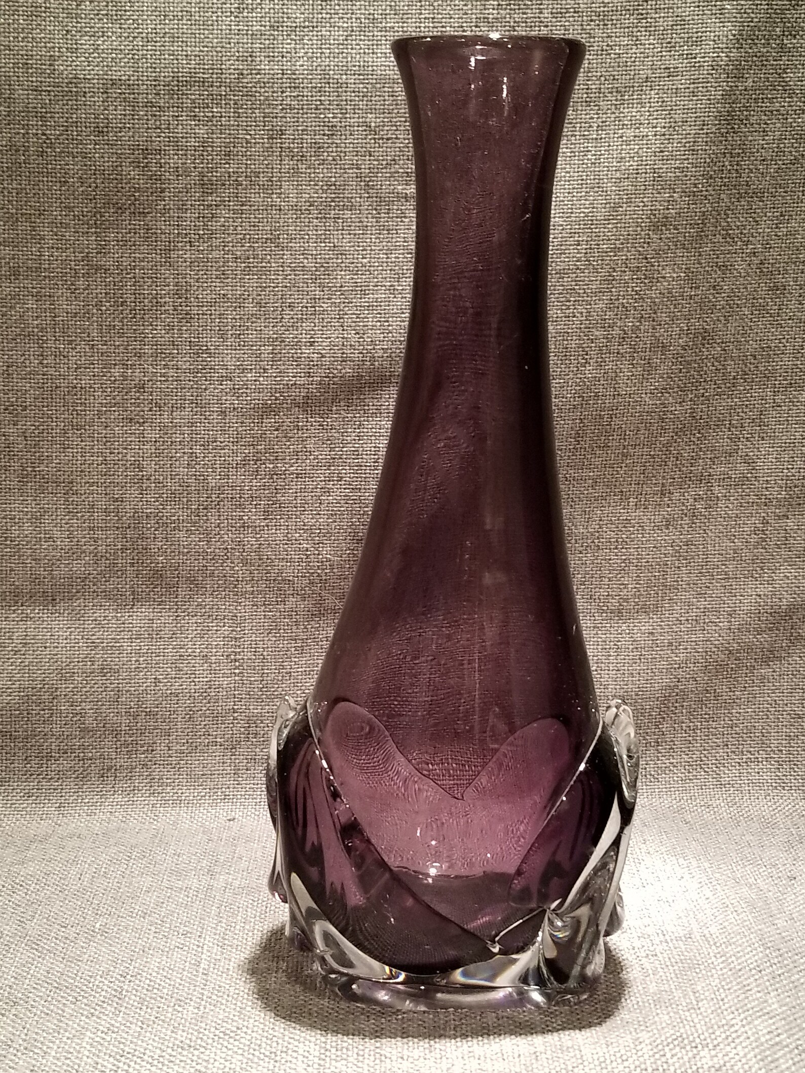 Mid Century Modern Double Glass Amethyst Vase PLEASE READ - Etsy UK