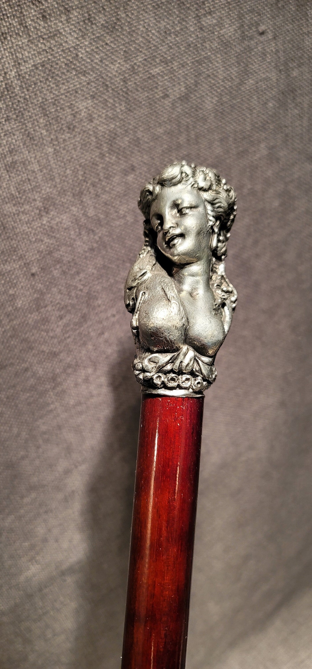 Maiden Italian Pewter Walking Stick - 35 1/2" Length - Etsy