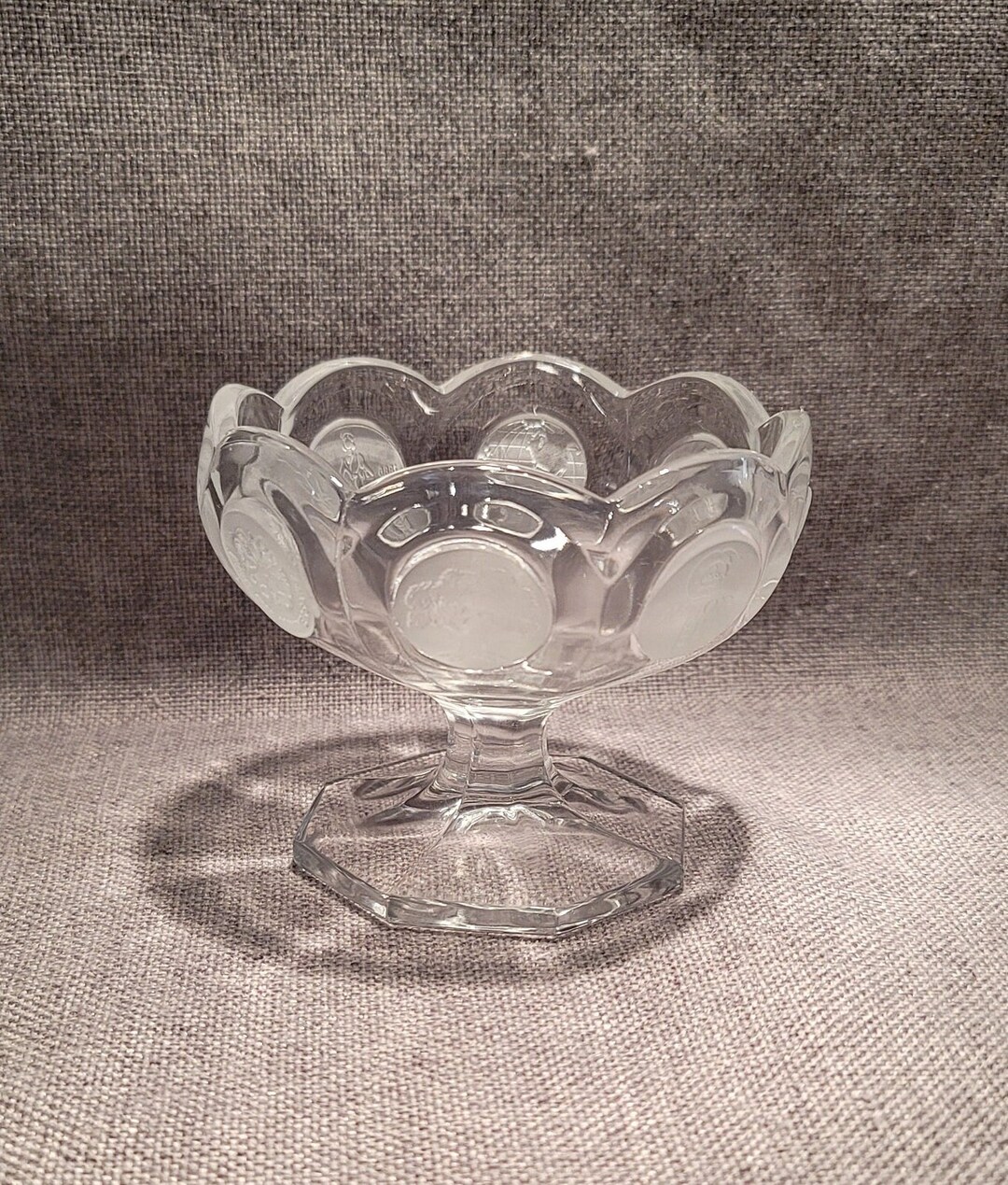Fostoria Coin Avon 91st Anniversary Jelly Jam Dish, Condiment Bowl ...