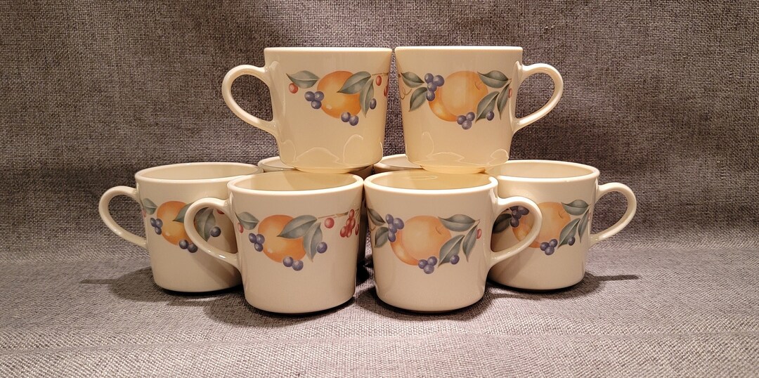 8 Corning Abundance Pattern Cups - Fruit & Berries Design - Etsy