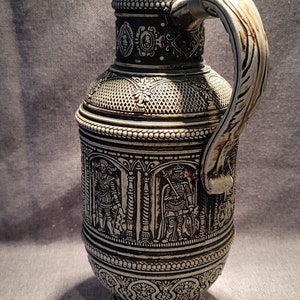 Gerz Master Serving Pitcher Beer Stein "king and Knights" - Made in ...