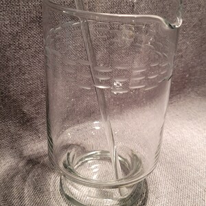 Princess House Etched Martini Cocktail Pitcher With Stirrer - Holds ...