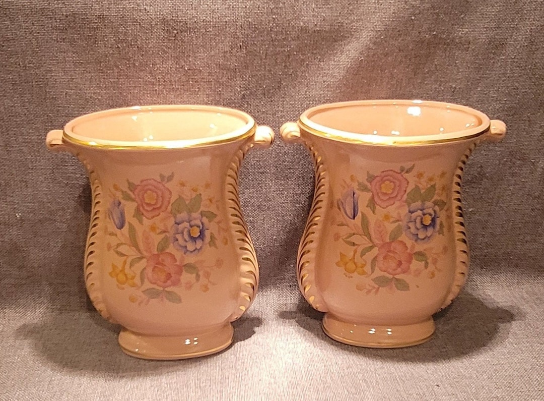 Set of 2 Princeton Vases- Marked "pizi" on Bases - 8" Tall - Etsy