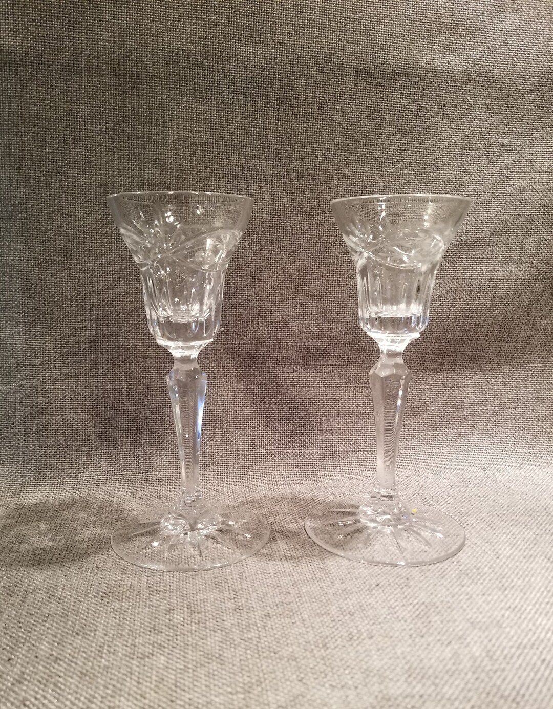 Gorham Crystal Candle Holders - Etsy