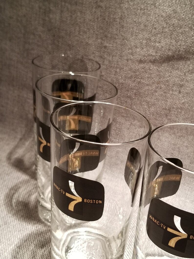 Six WNAC-TV Boston Glasses Defunct Television Station as of - Etsy