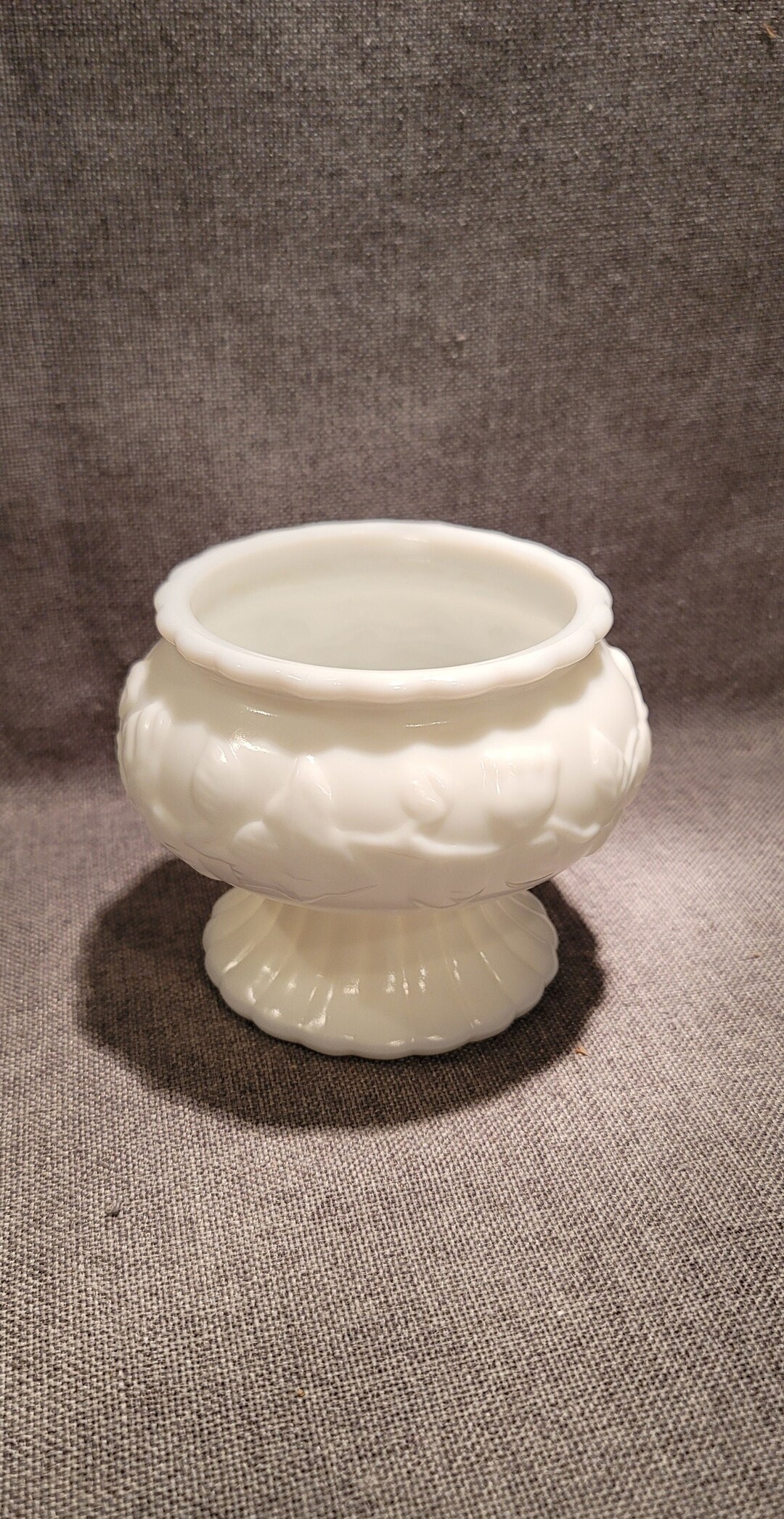 Napco Milk Glass Planter With Tulip and Vine Design - Rare Find - Etsy