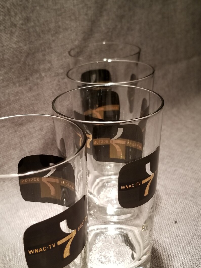 Six WNAC-TV Boston Glasses Defunct Television Station as of - Etsy