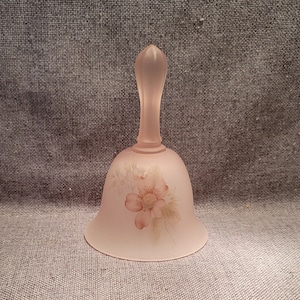 Viking Pink Frosted Satin Glass Bell - Etsy