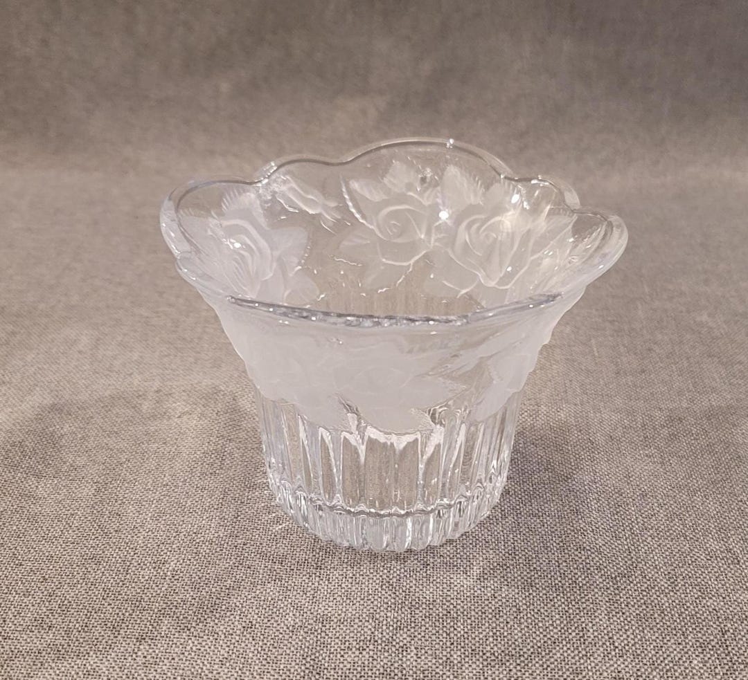 Mikasa Studio Nova "winter Rose" Crystal Bowl - Etsy