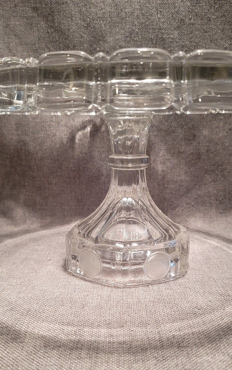 Fostoria Coin Pedestal Cake Stand Plate - Etsy