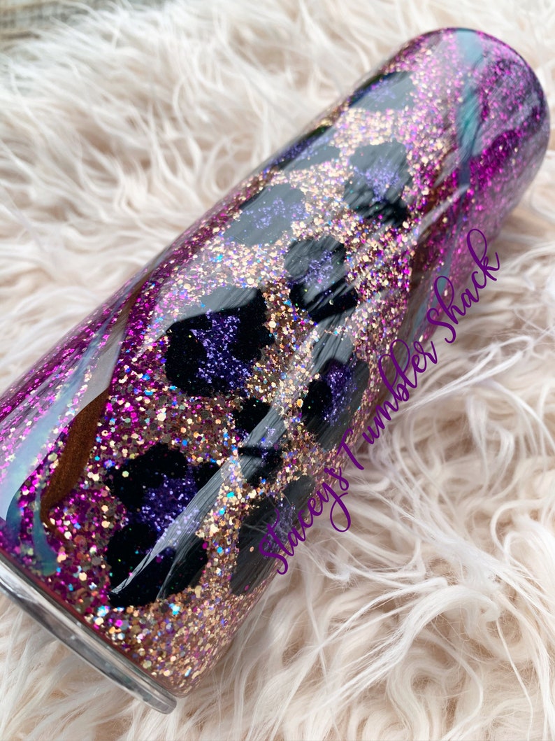 Leopard Print Glitter Leopard Yeti Tumbler Glitter Leopard - Etsy
